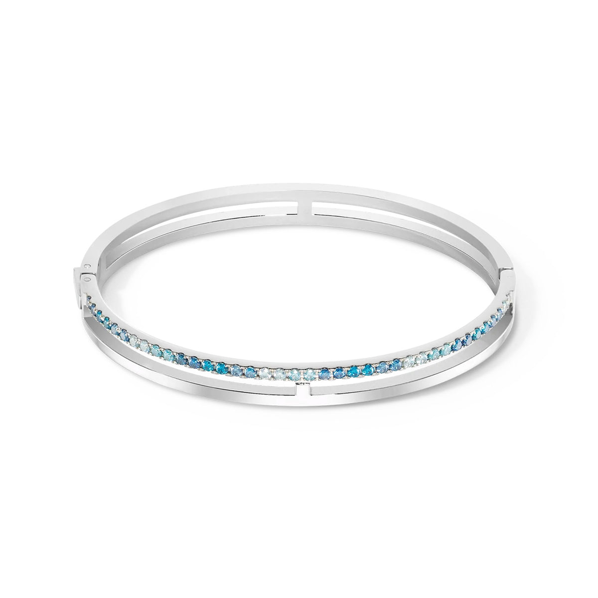Coeur De Lion Eternal Unity Bangle, Silver & Blue – David Shuttle Ltd