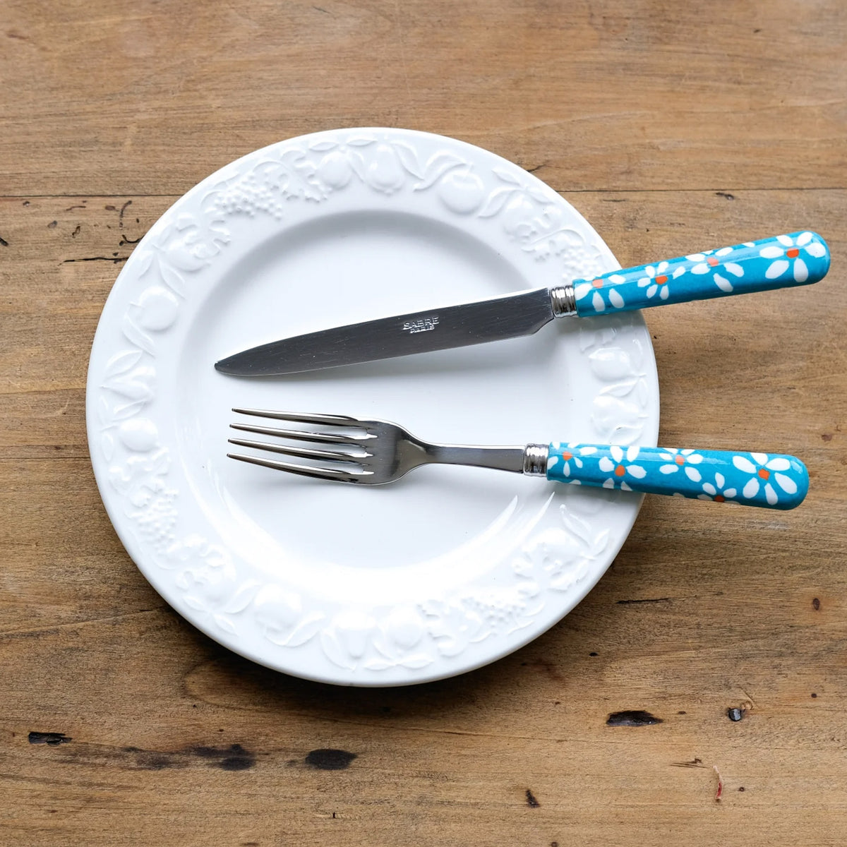 Sabre Daisy Turquoise 4 Pieces Cutlery Set, 036 – David Shuttle Ltd