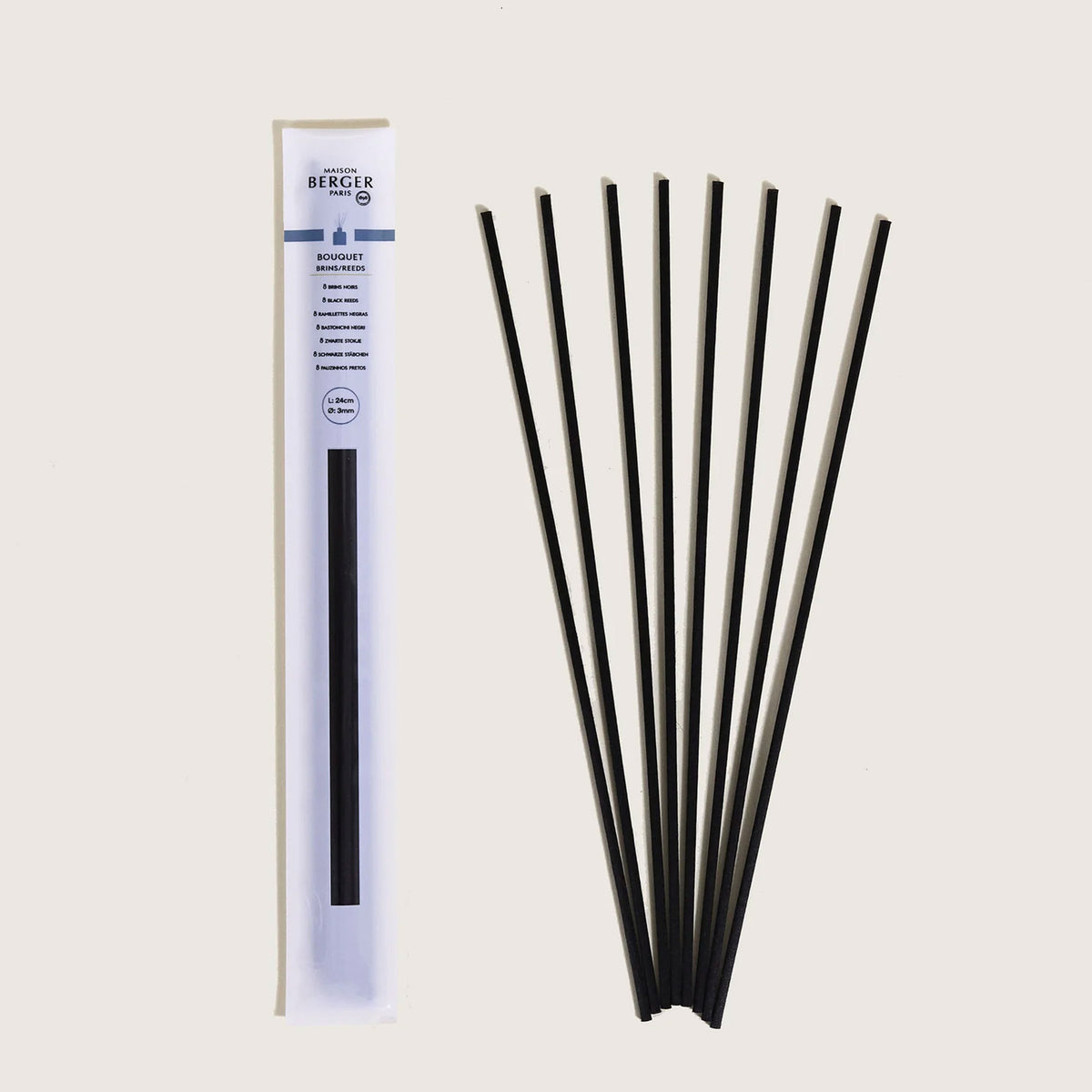 Pack of 8 synthetic Black Sticks 24cm – David Shuttle Ltd