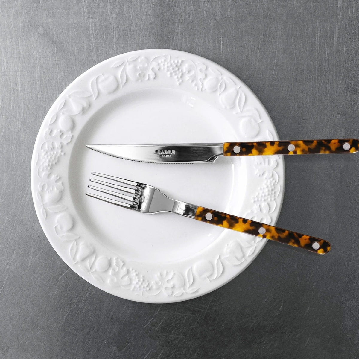 Sabre Bistrot Shiny Tortoise Faux 4 Pieces Cutlery Set, 036 – David ...