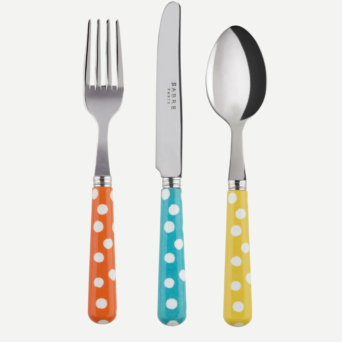 Sabre Children's Petit Pois Mixed Colours Cutlery Set – David Shuttle Ltd