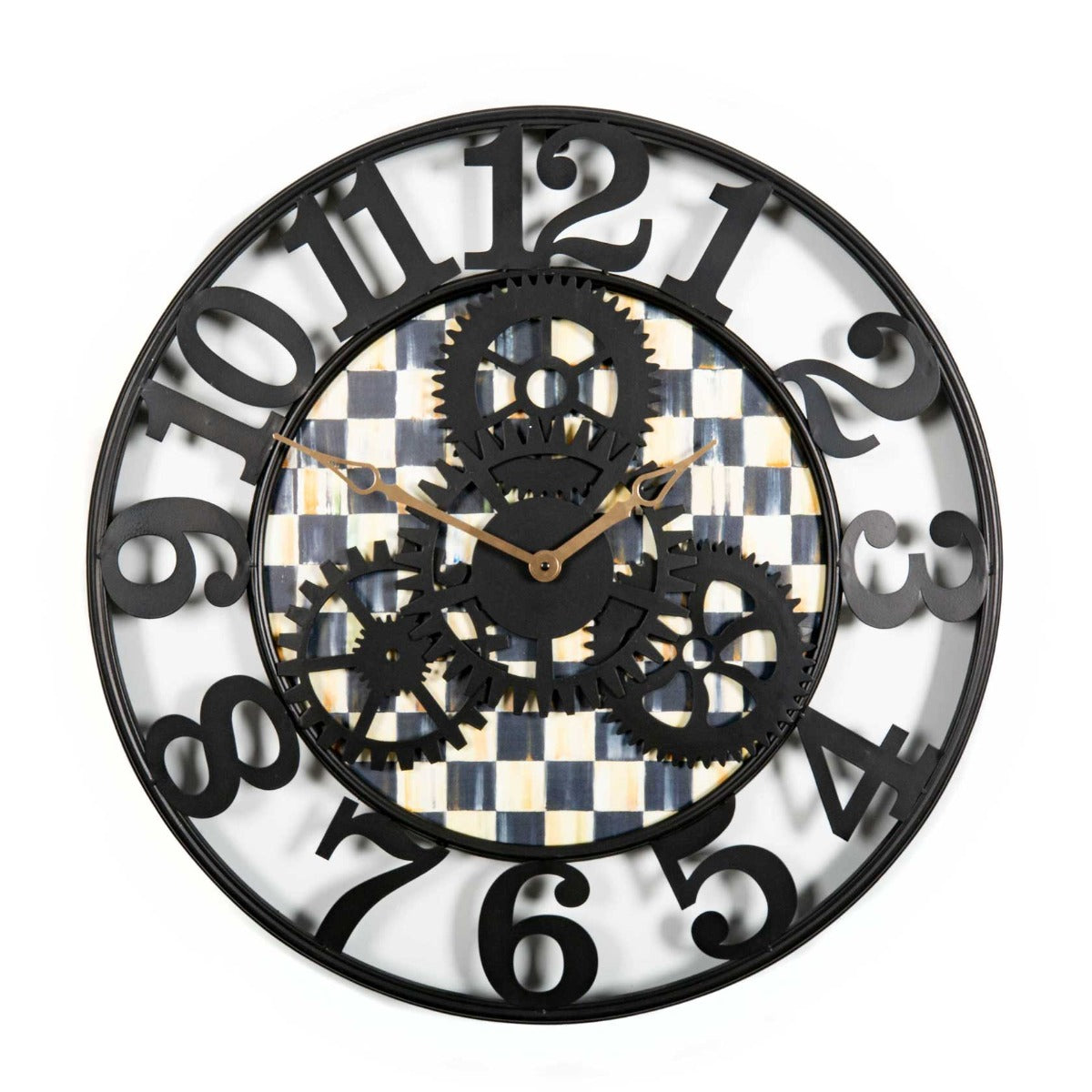 Mackenzie Childs Courtly Check Farmhouse Wall Clock, Large – David ...