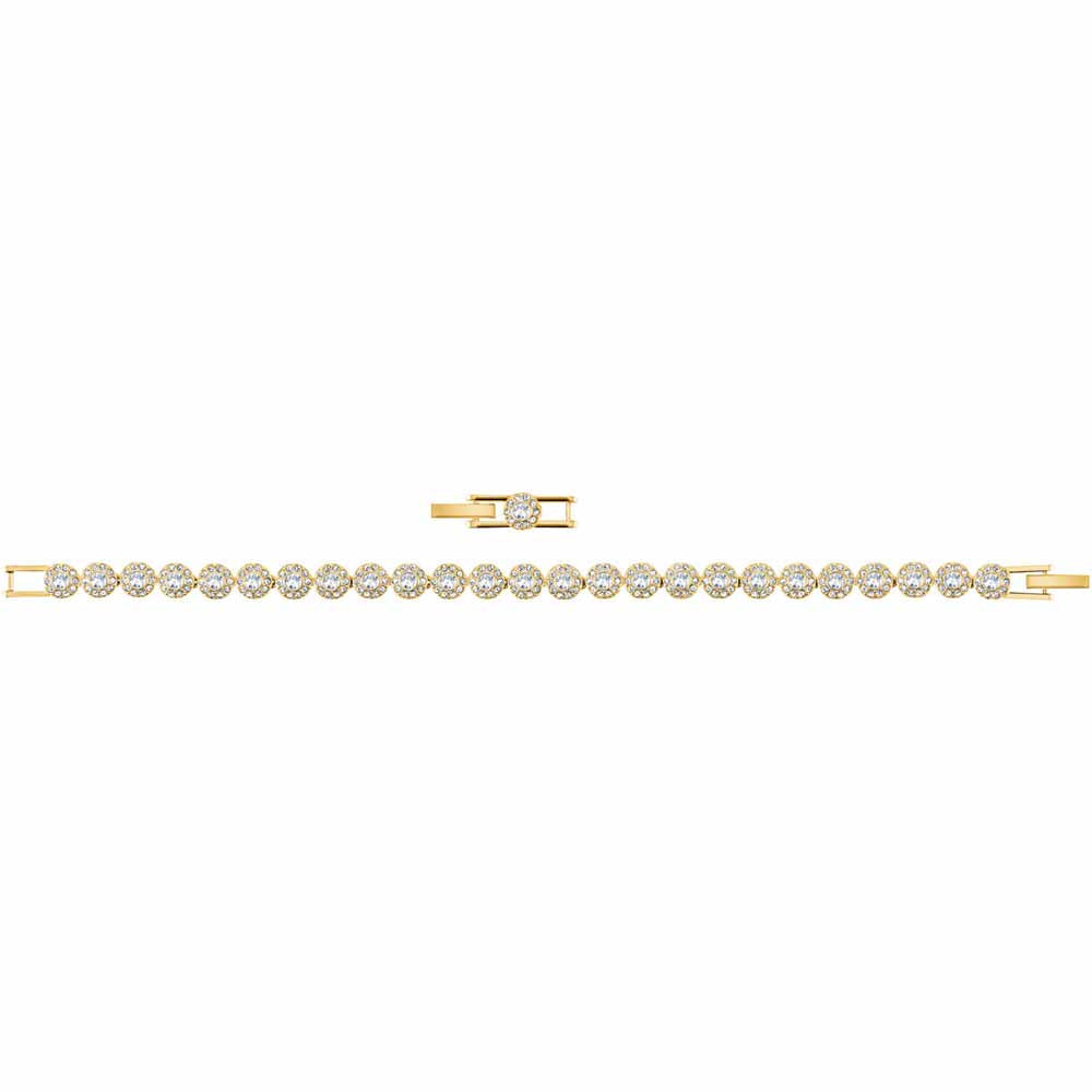 Swarovski Angelic Bracelet, White, Gold Plated 5505469 – David Shuttle Ltd