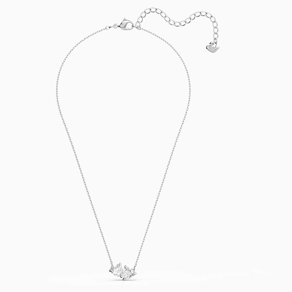 Swarovski Attract Soul Necklace | White, Rhodium Plated - David Shuttle ...