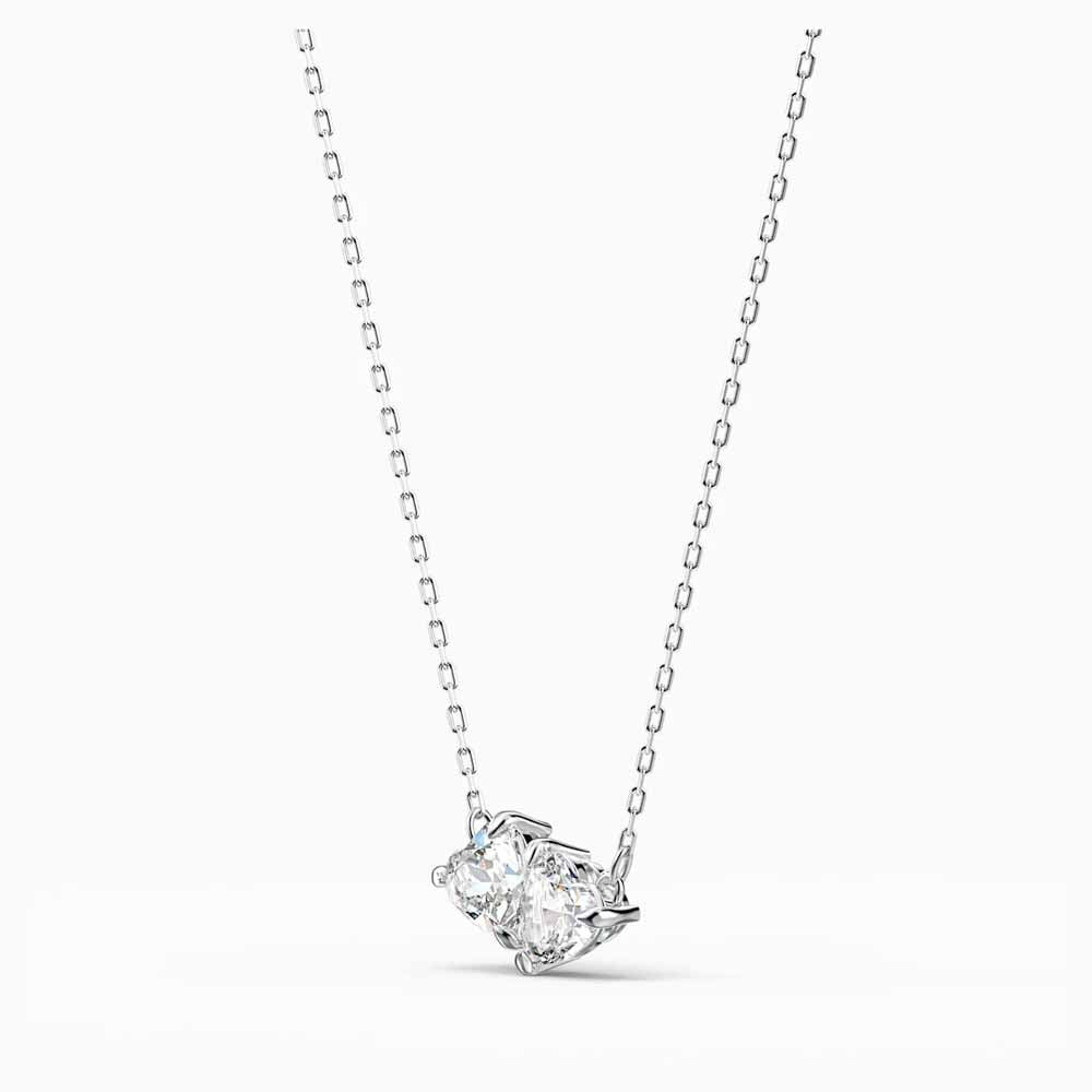 Swarovski Attract Soul Necklace | White, Rhodium Plated - David Shuttle ...