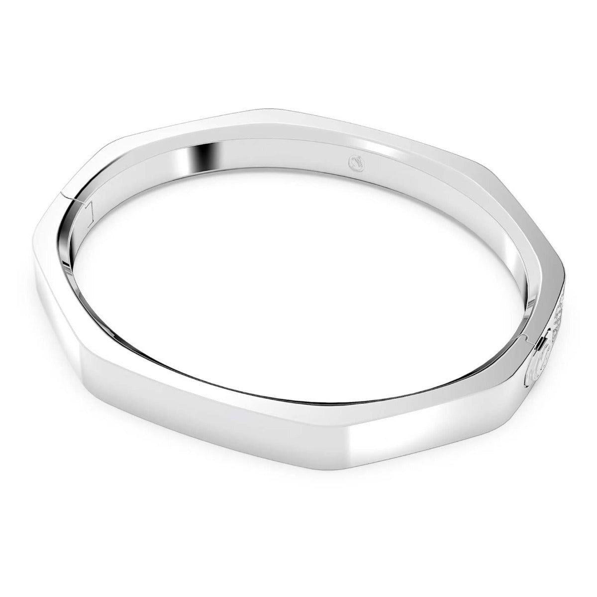 Swarovski Dextera Bangle, Large, Octagon Shape, White, Rhodium Plated ...