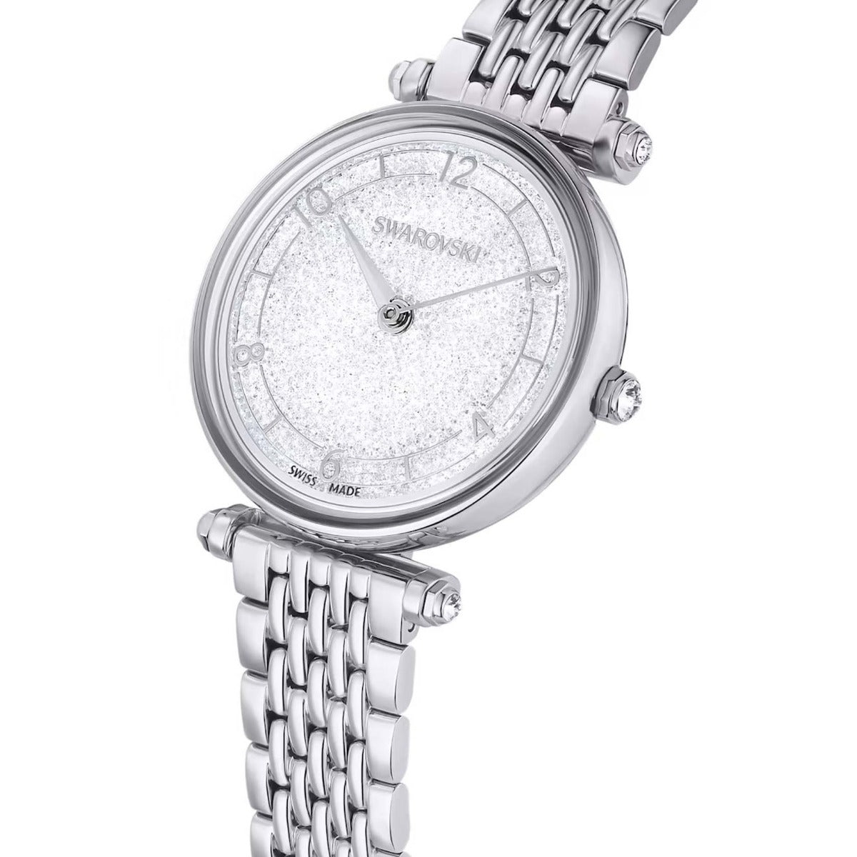 Swarovski Crystalline Wonder watch, Swiss Made, Metal bracelet, Silver ...