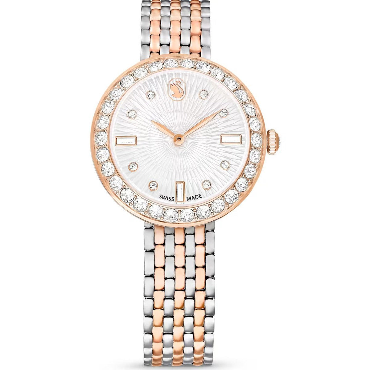 Swarovski Certa watch, Swiss Made, Metal bracelet, Rose gold tone, Ros ...