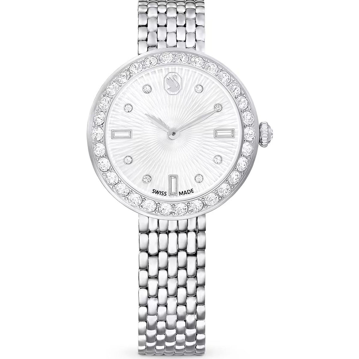 Swarovski Certa watch, Swiss Made, Metal bracelet, Silver tone ...