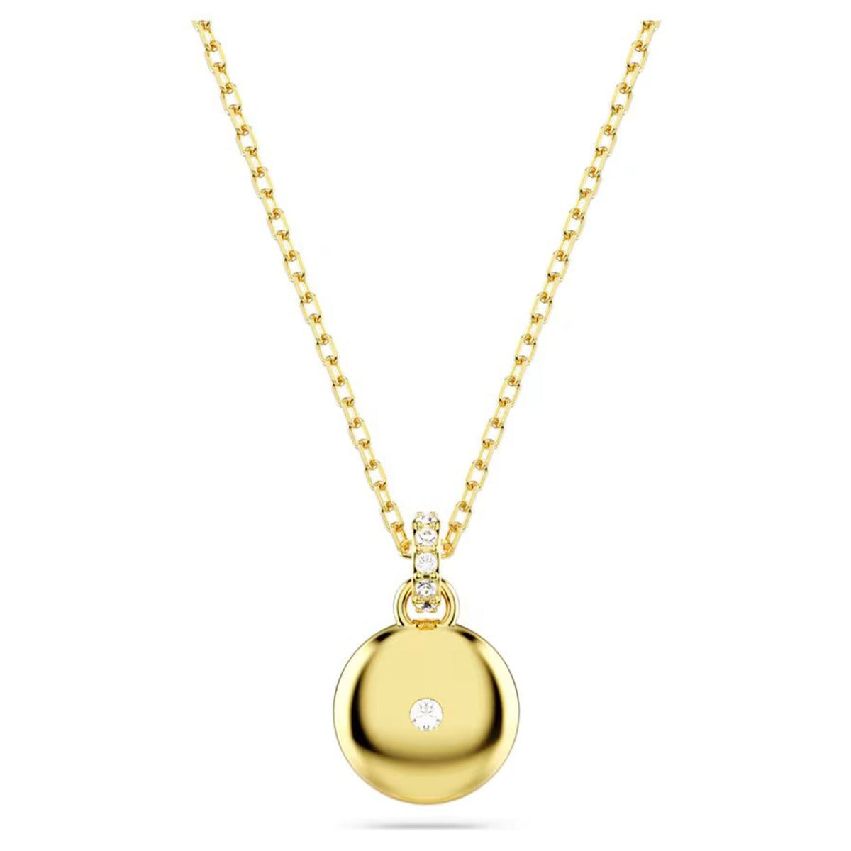 Swarovski Meteora pendant, White, Gold-tone plated – David Shuttle Ltd