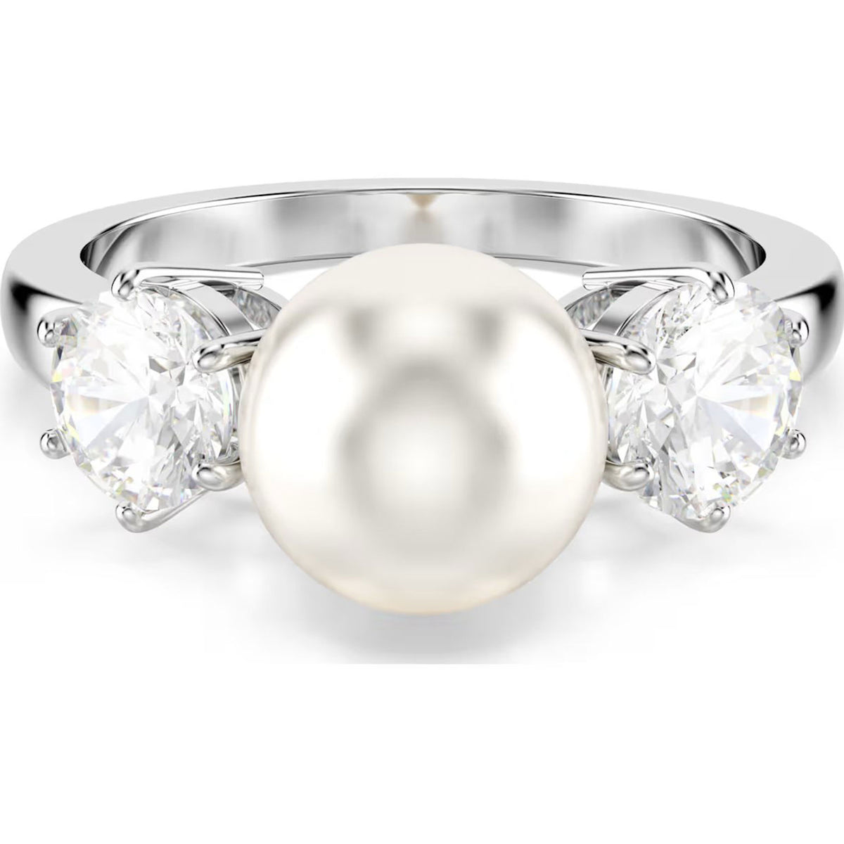 Swarovski Jewellery Matrix ring, Size 55, Crystal pearl, Round cut ...