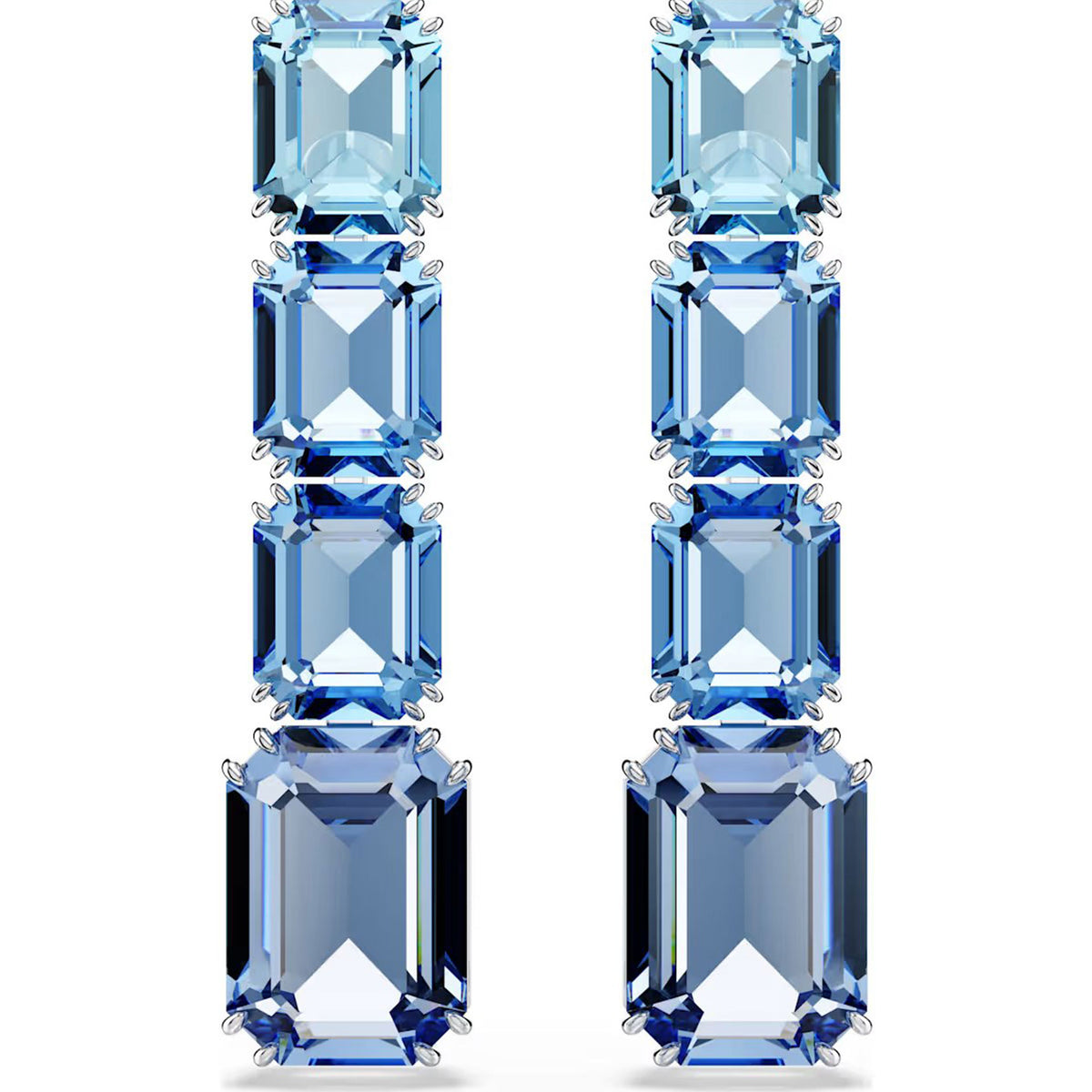 Swarovski Jewellery Millenia drop earrings, Octagon cut, Color gradient ...