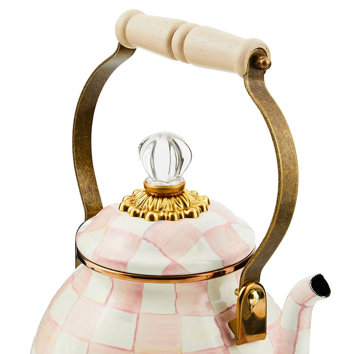 Mackenzie-Childs Rosy Check Tea Kettle, 2 Quart – David Shuttle Ltd