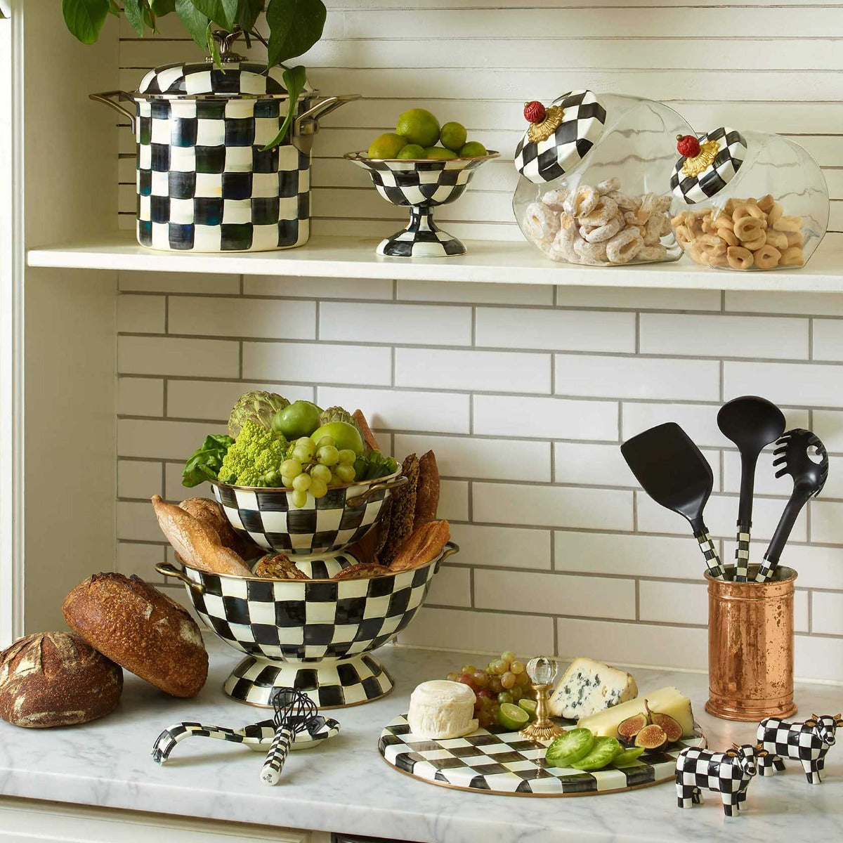 Mackenzie-Childs Courtly Check Enamel Almost Everything Bowl – David ...