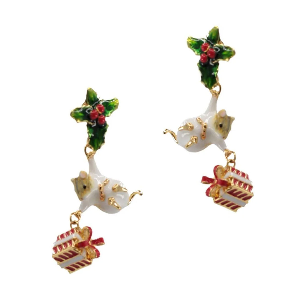 Bill Skinner Mouse & Present Drop Earrings – David Shuttle Ltd
