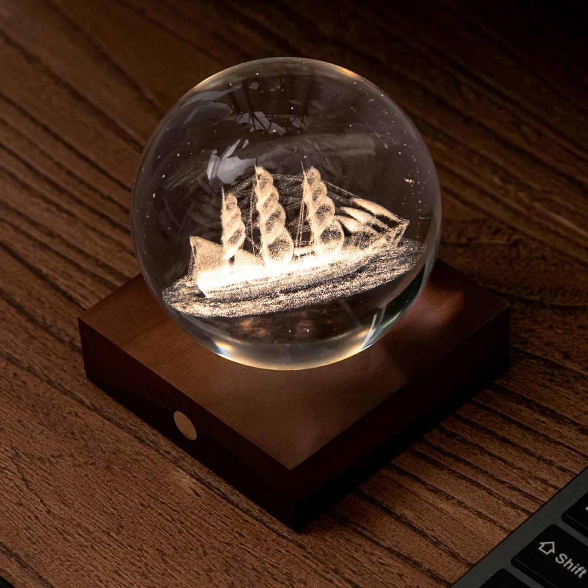 Gingko Design Amber Crystal Light, Sailing Boat – David Shuttle Ltd