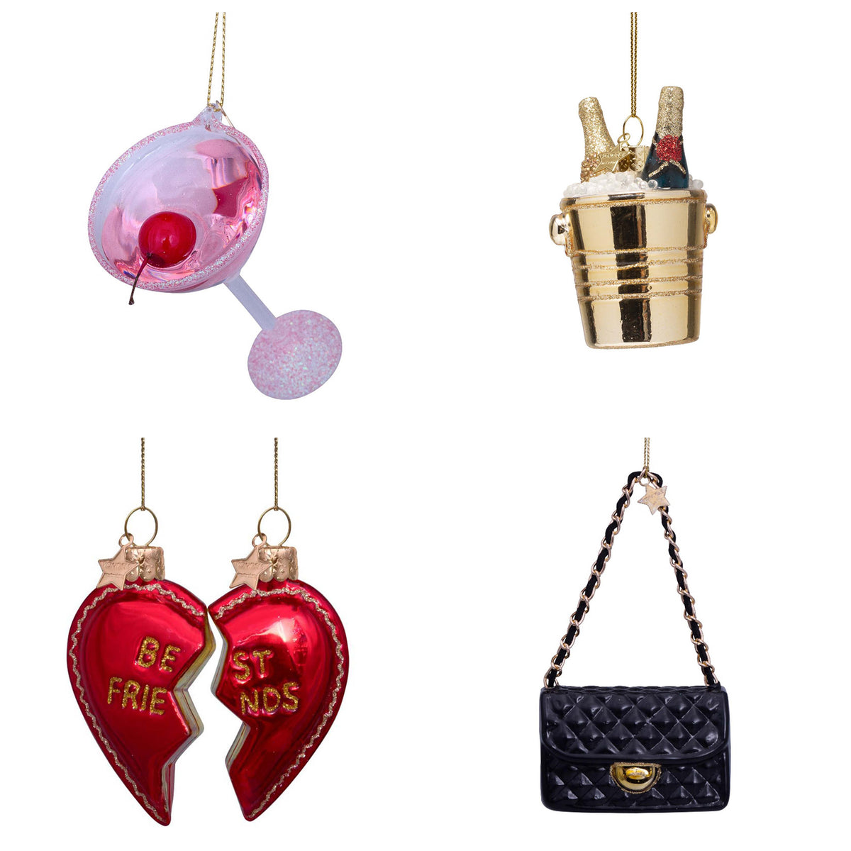 Vondels Girls Night Out Hanging Christmas Decoration Set – David ...