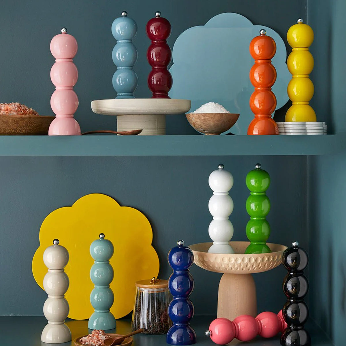 Addison Ross Chambray Blue Bobbin Salt / Pepper Mill – David Shuttle Ltd