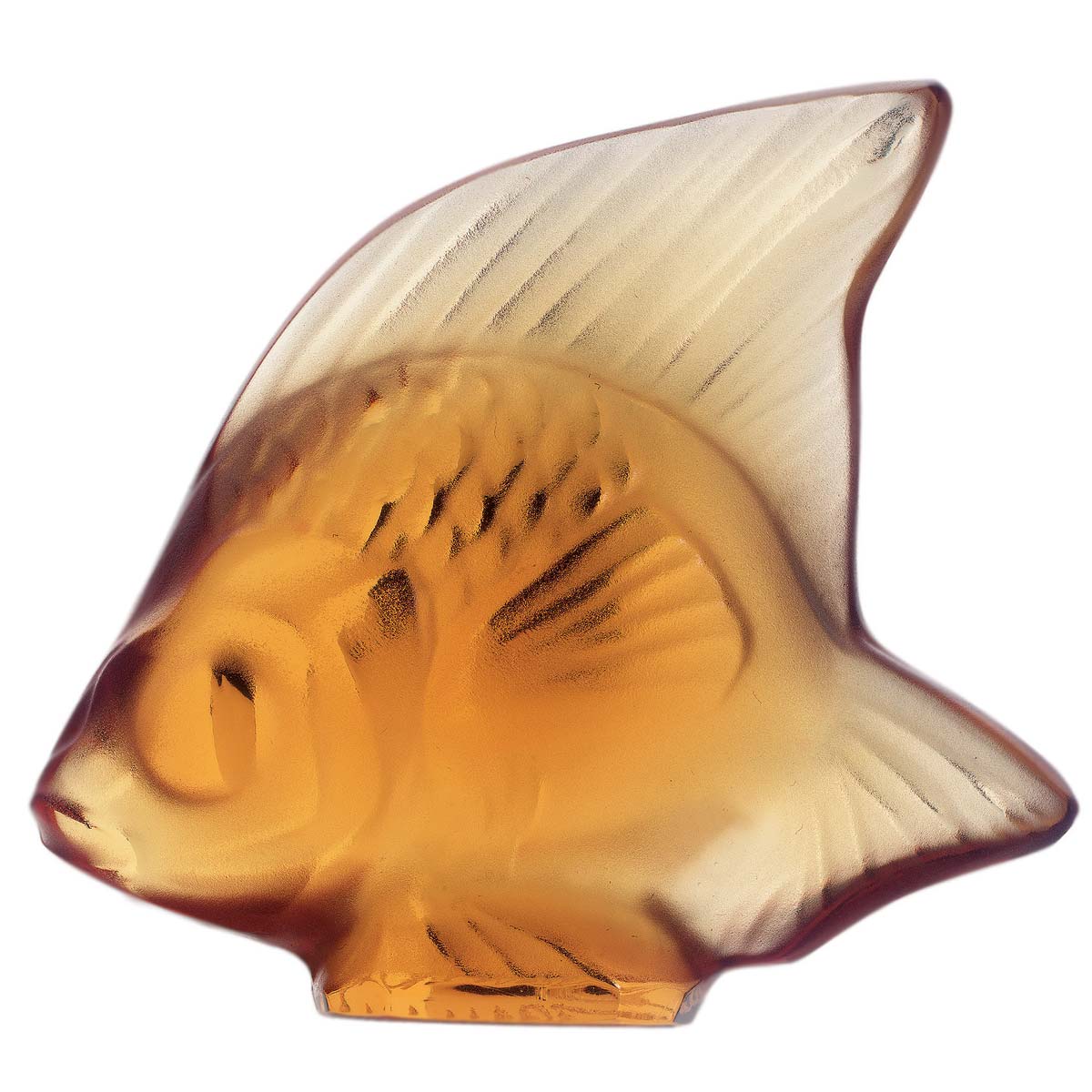 Lalique Crystal | Amber Fish Sculpture, 3000700 - David Shuttle – David ...