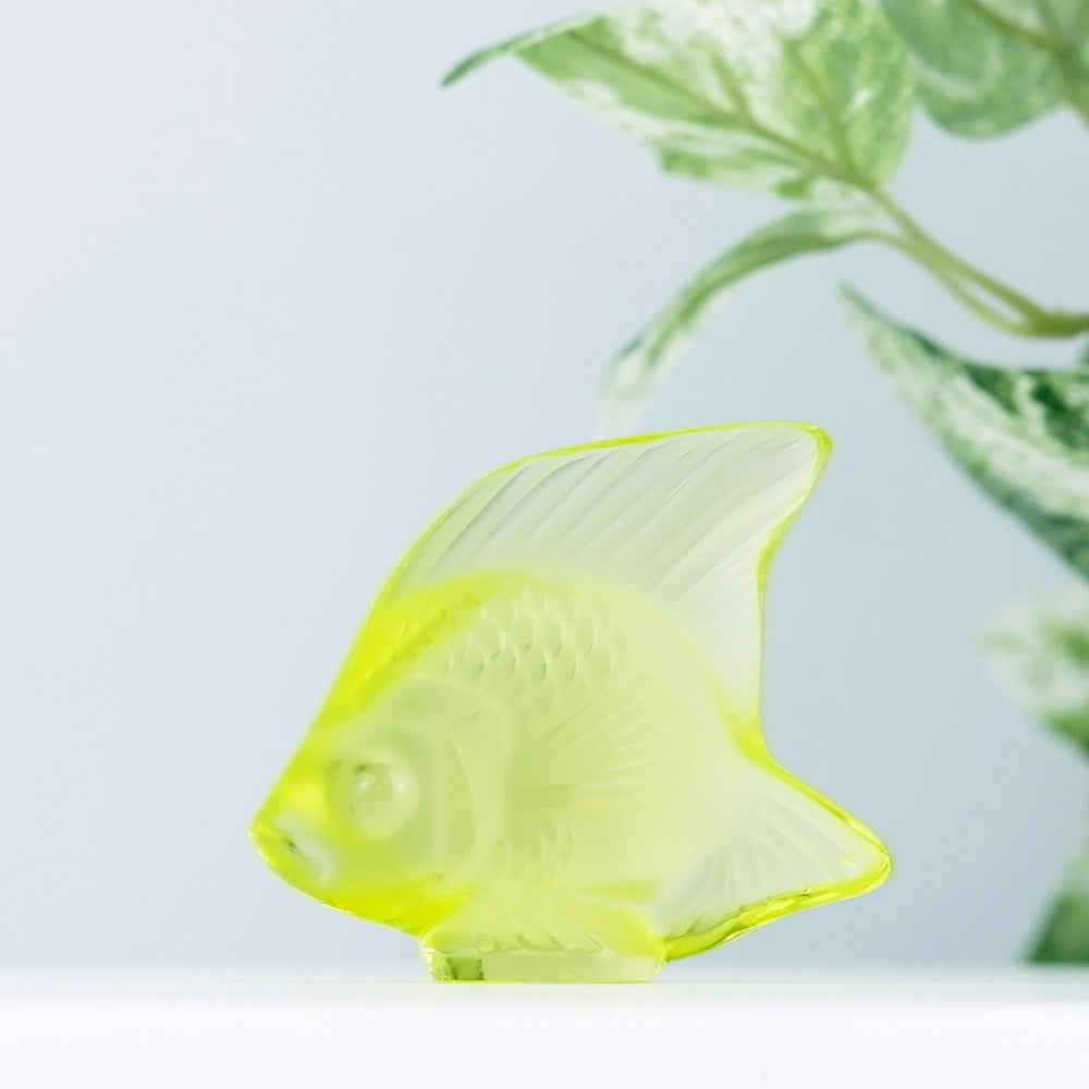 Lalique | Fish Sculpture | Anise Green Crystal | 3003300 - David ...