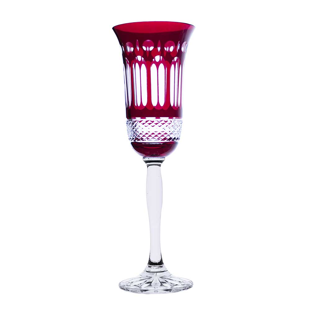 Royal Scot Crystal Belgravia 2 Ruby Red Champagne Flutes, 230mm – David ...